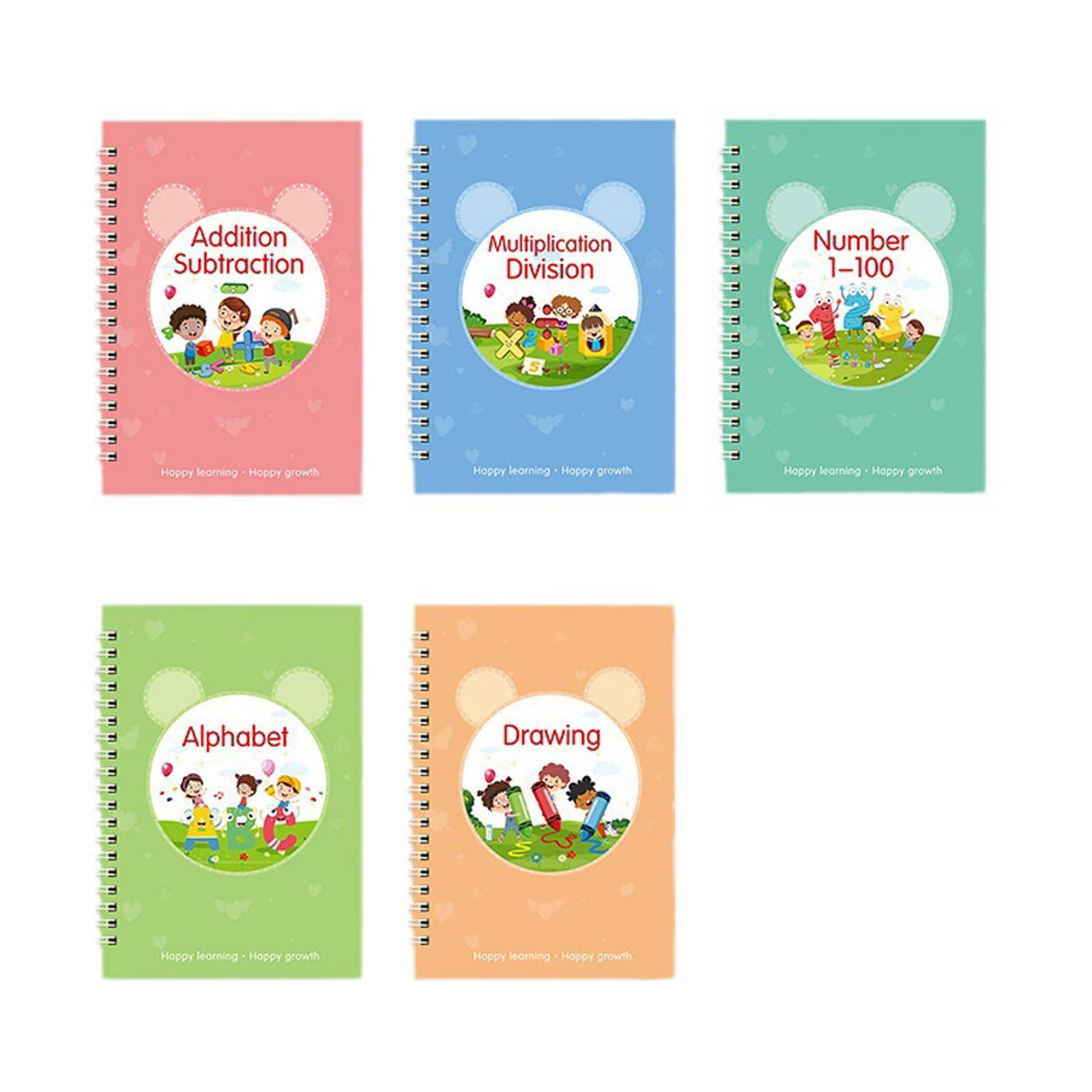 Full English Reusable Notched Writing Workbook Letters And Numbers ...