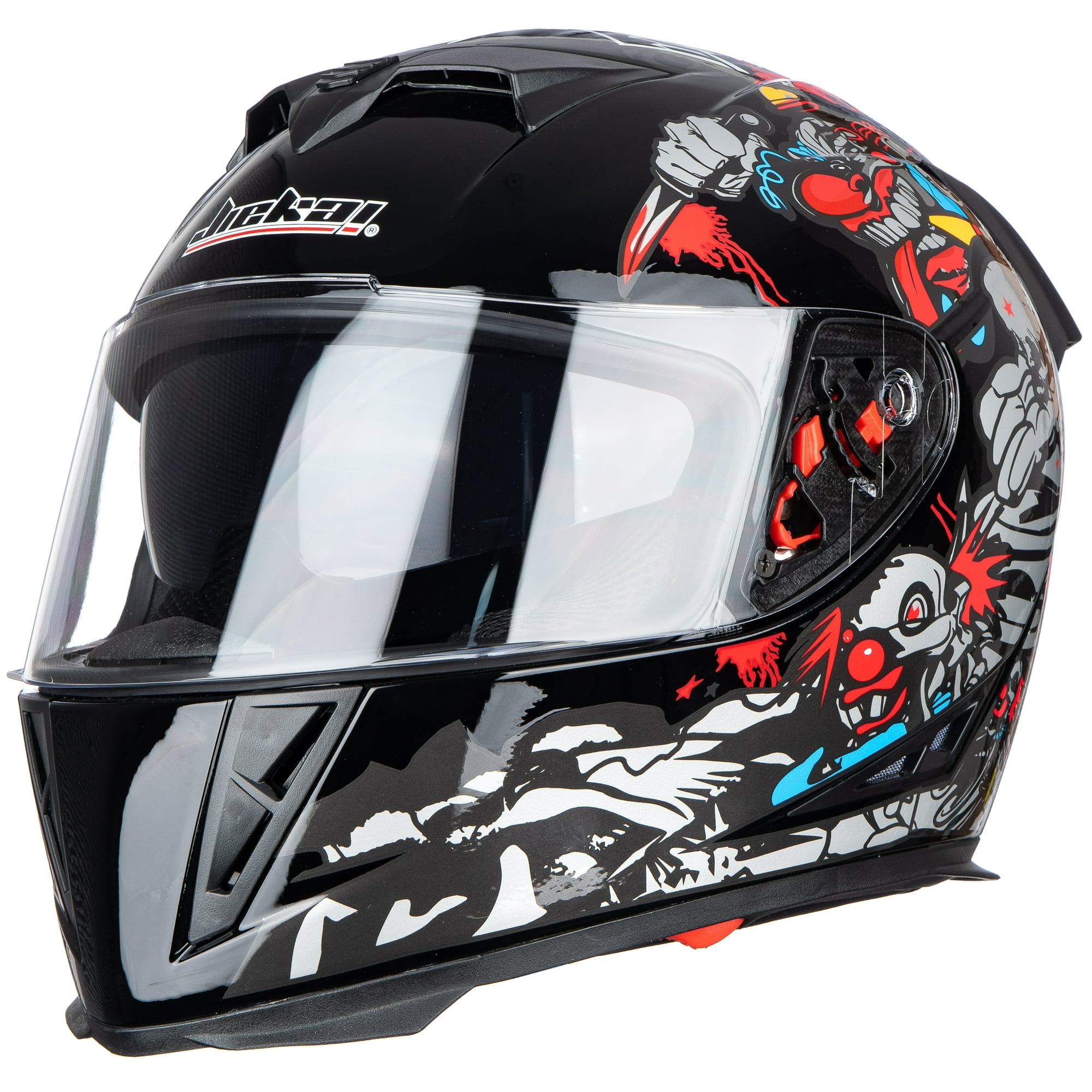 Full-Face Adult Street Motorcycle Helmet, Formwork Double Visor Helmet ...