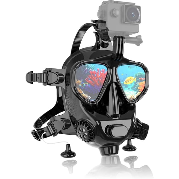 Full Face Dive Mask Support Diving & Snorkeling, Full Face Snorkel ...