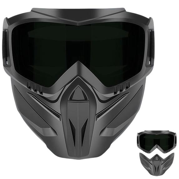 Full-Face Goggle Mask - Detachable, Anti-Fog HD Lens, Extra Thick, for ...