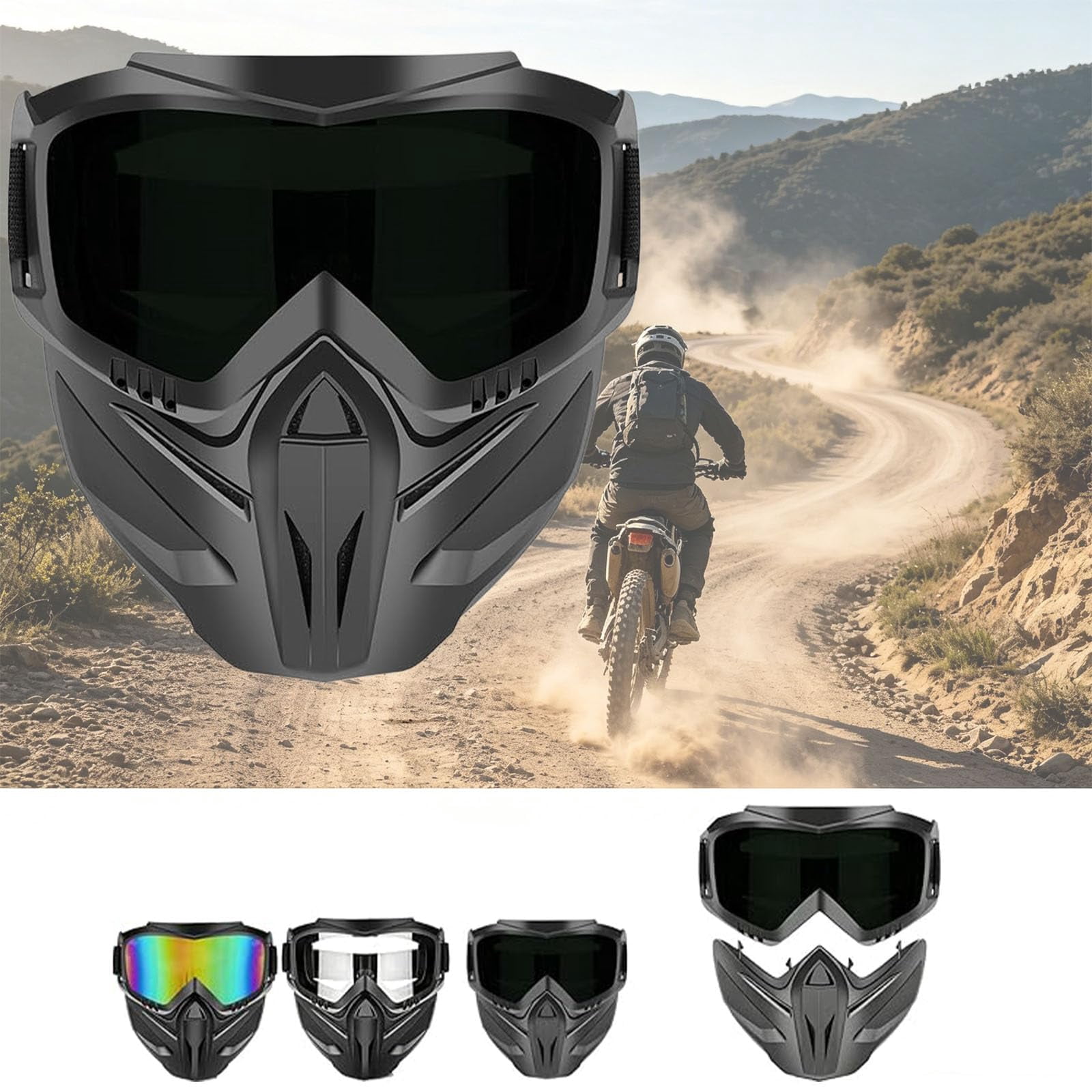 Full Face Goggles for Grass Cutting, Anti-Fog & Impact Resistant Mask ...