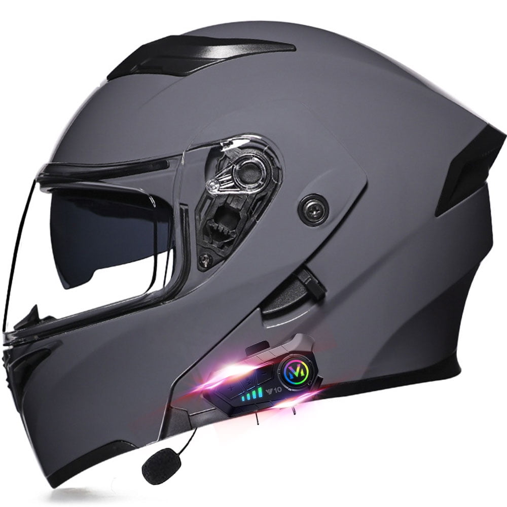 Full Face Helmet Motorbike Helmets, Waterproof Bluetooth Motorcycle ...