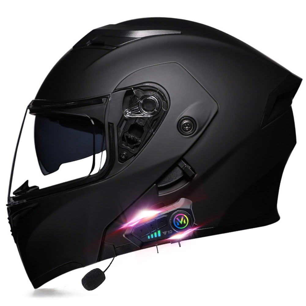 Full Face Helmet Motorbike Helmets, Waterproof Bluetooth Motorcycle ...
