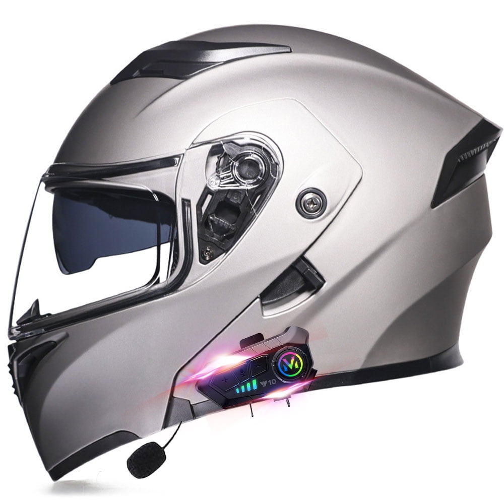 Full Face Helmet Motorbike Helmets, Waterproof Bluetooth Motorcycle ...