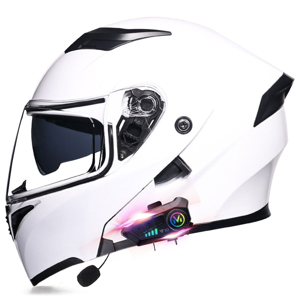 Full Face Helmet Motorbike Helmets, Waterproof Bluetooth Motorcycle ...