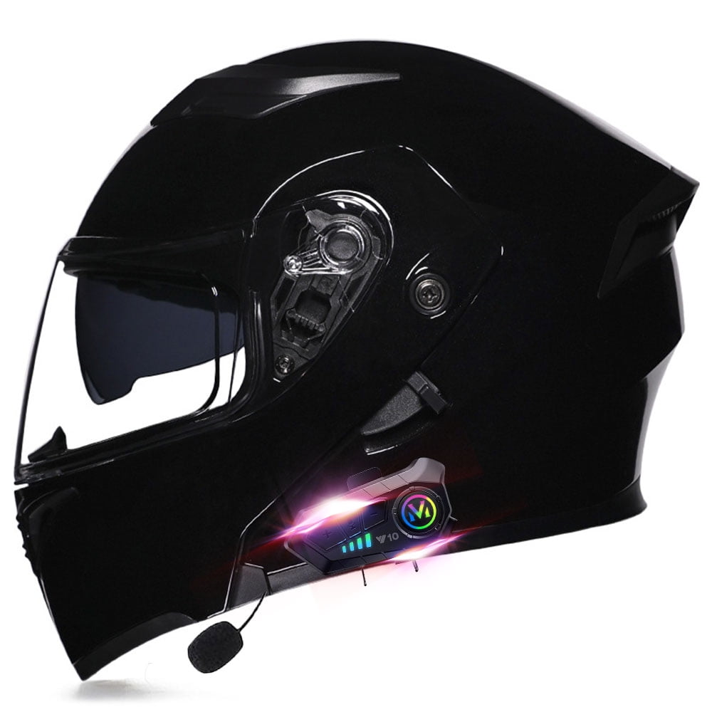 Full Face Helmet Motorbike Helmets, Waterproof Bluetooth Motorcycle ...
