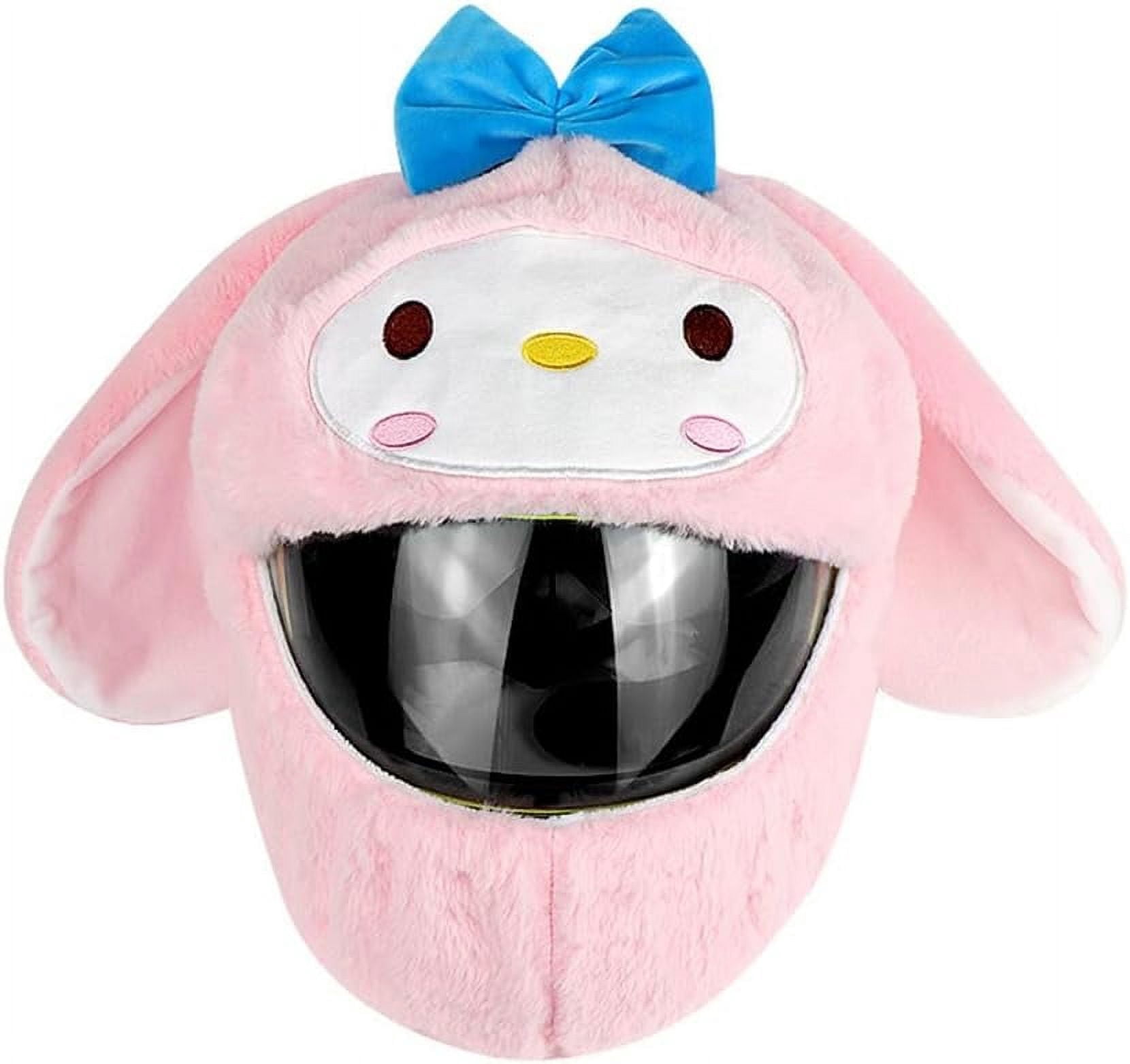 Full Face Motorcycle Helmet Cover HYwys Plush Protective Cover Funny ...