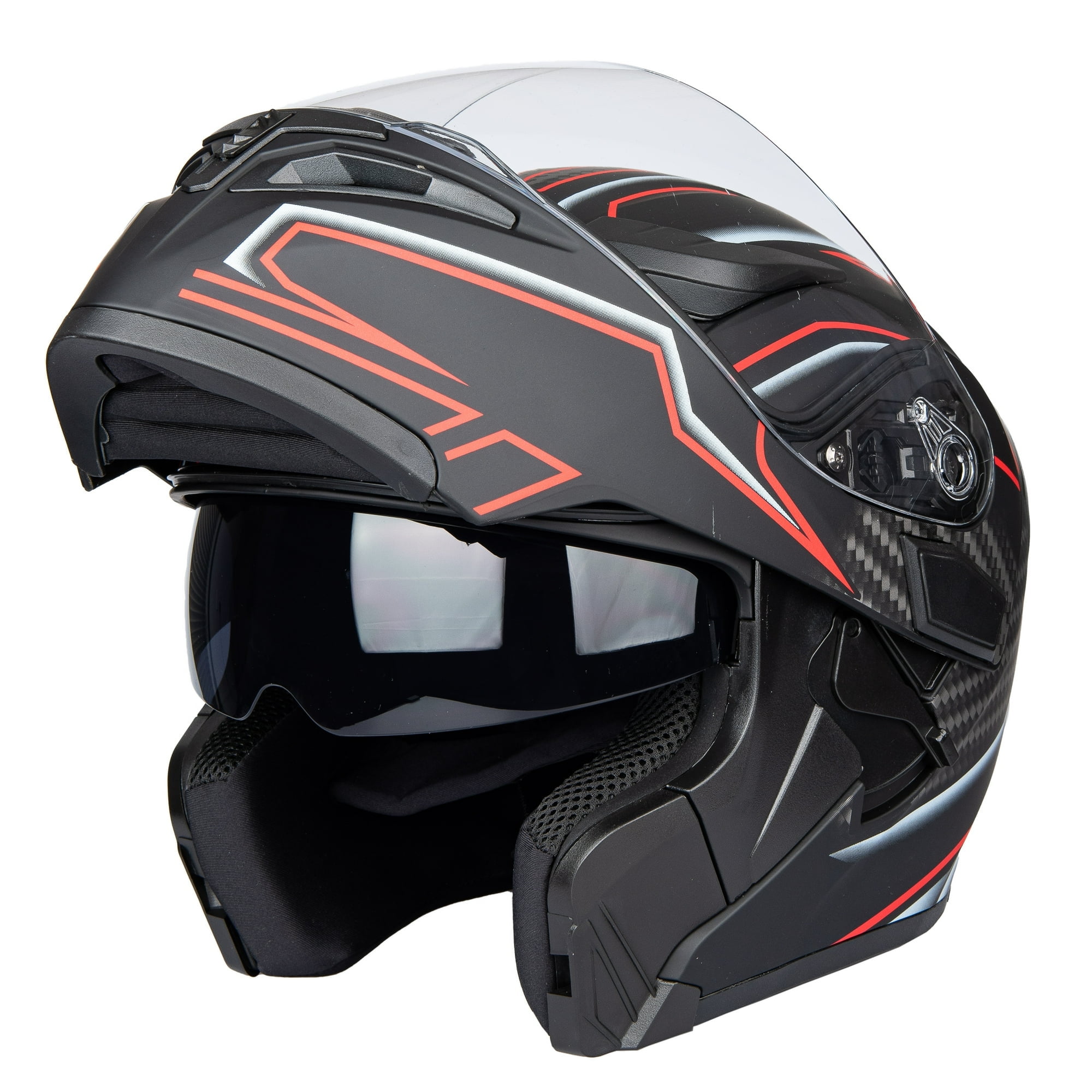 Walmart Full Face Motorcycle Helmet, Dual Visor, Sun Shield, Flip up ...