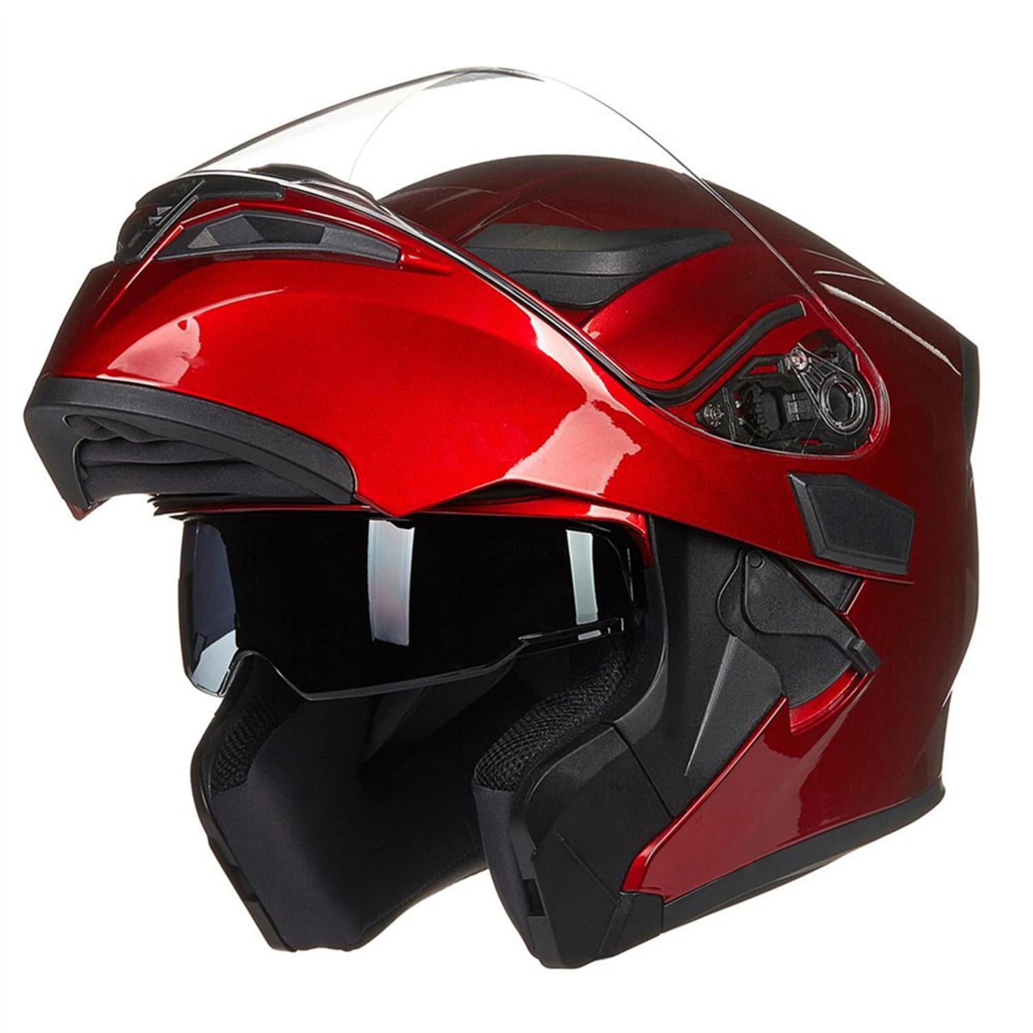 Full Face Motorcycle Helmet Dual Visor Sun Shield Flip up Modular ...