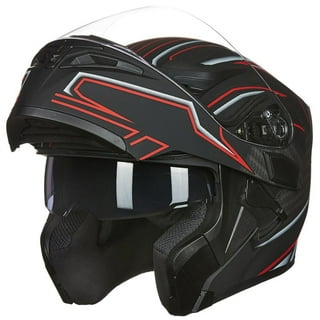 1Storm Motorcycle Street Bike Modular Flip up Dual Visor Full Face ...