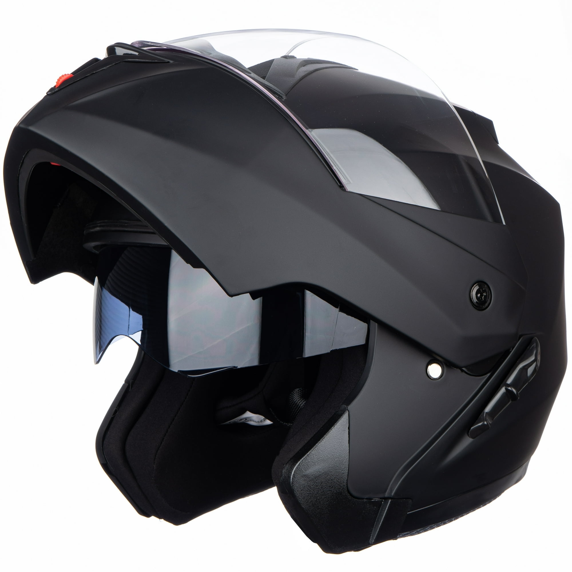 Full Face Motorcycle Helmet Uncovered Helmet Flipped Chin Double Visor ...