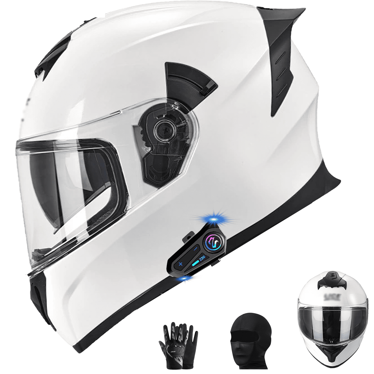 Full Face Motorcycle Helmets DOT Approved Helmets for Adults Motorcycle ...