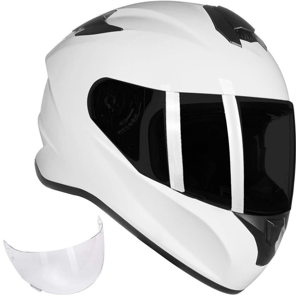 Full Face Motorcycle Street Bike Helmet with Enlarged Air Vents, Free ...