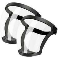Safety Face Shield [2 Pack] Elastic strip, Transparent Full Face ...