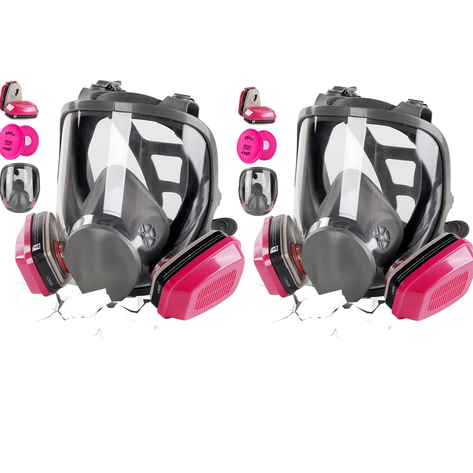 Full Face Respirator Gas Mask: 6800 Reusable Respirator Mask with ...