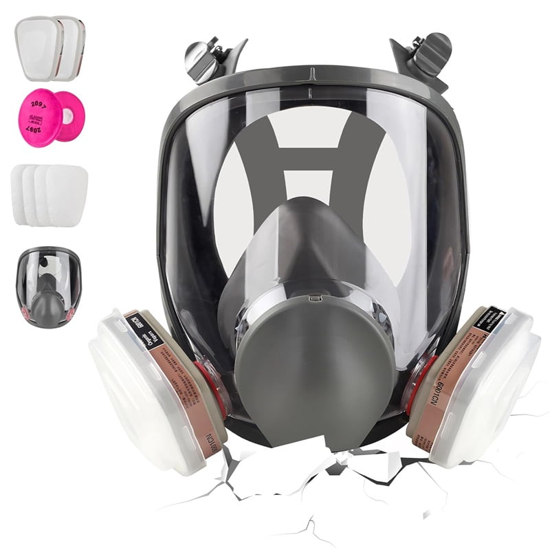 Full Face Respirator Gas Mask: 6800 Reusable Respirator Mask with ...