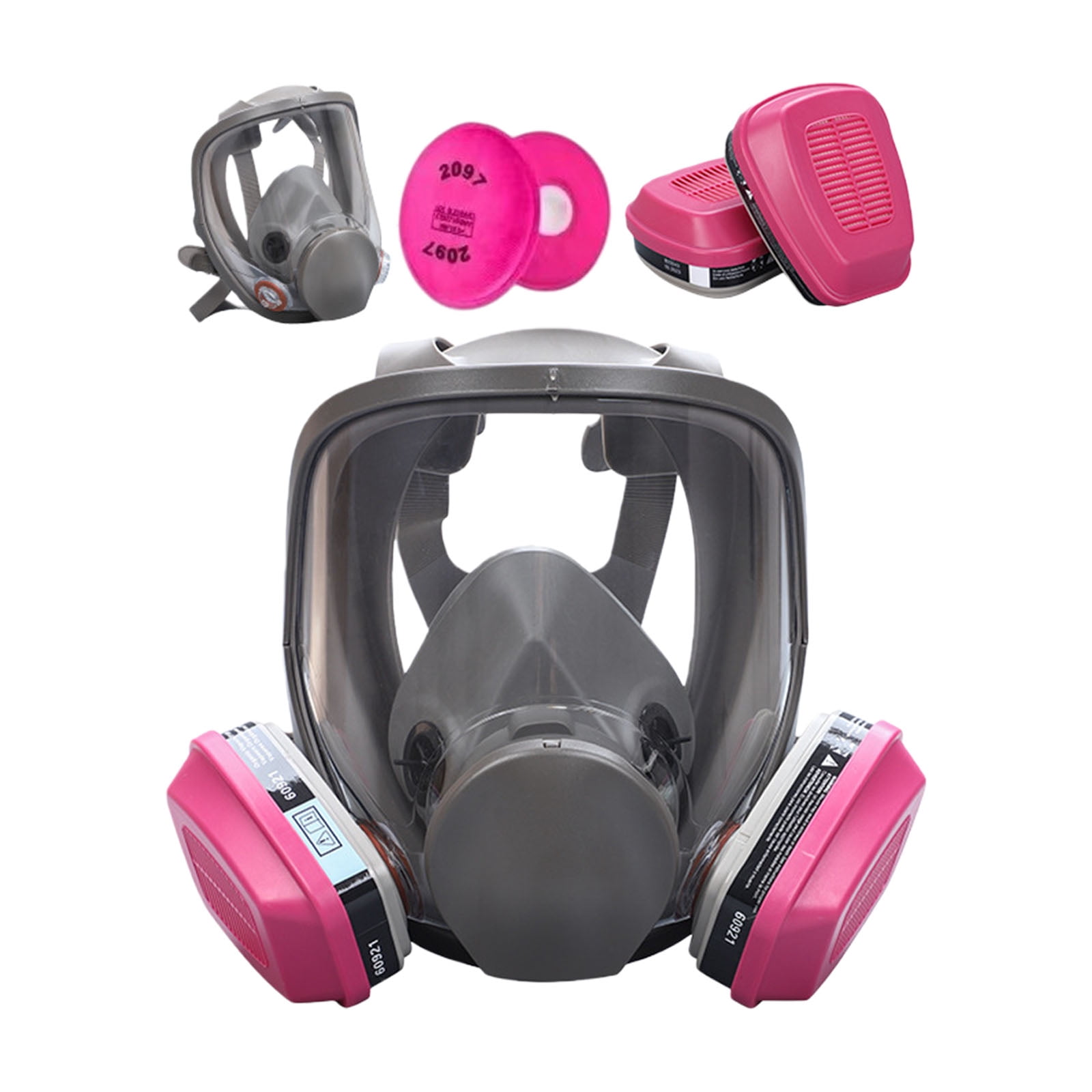 Full Face Respirator Mask Silicone Face Shield Including Filter ...