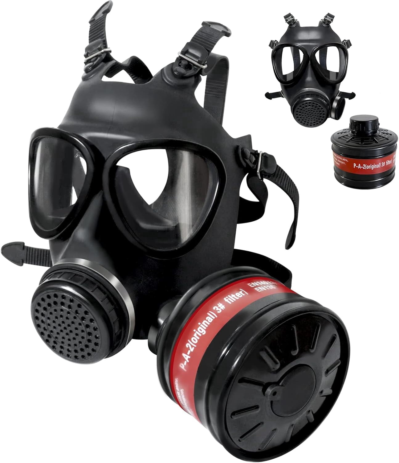 XINBTK Full Face Respirator Reusable Gas Mask, Survival Nuclear and ...