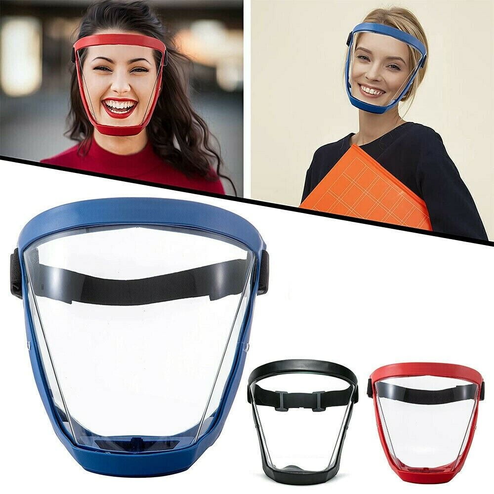 Full Face Super Protective Mask Anti-Fog Shield Safety Transparent Head ...