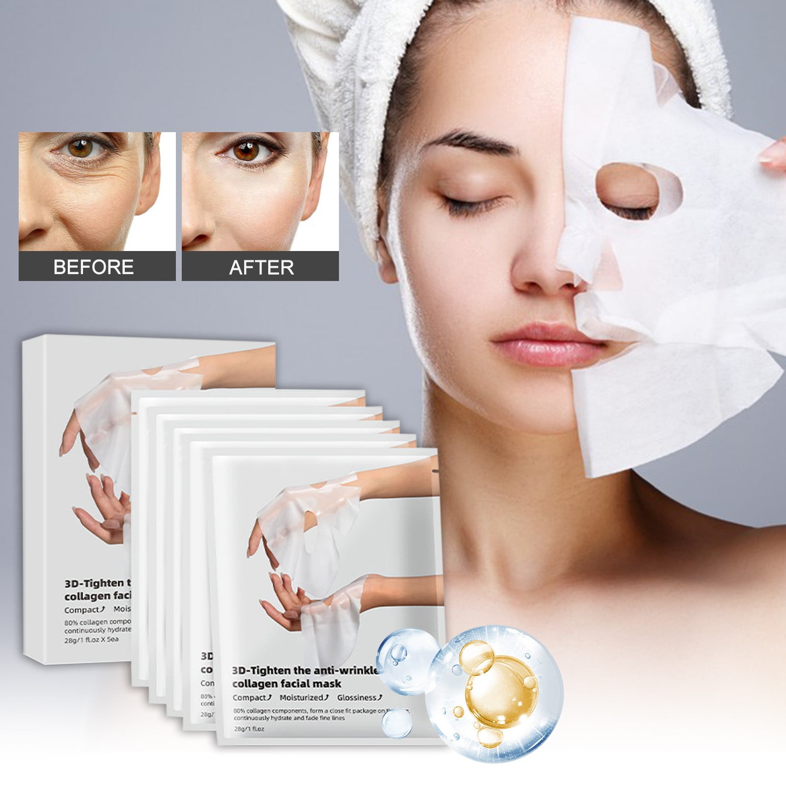 Full Face Tension Lifting Mask,2025 New Deep Collagen Mask,Deep ...