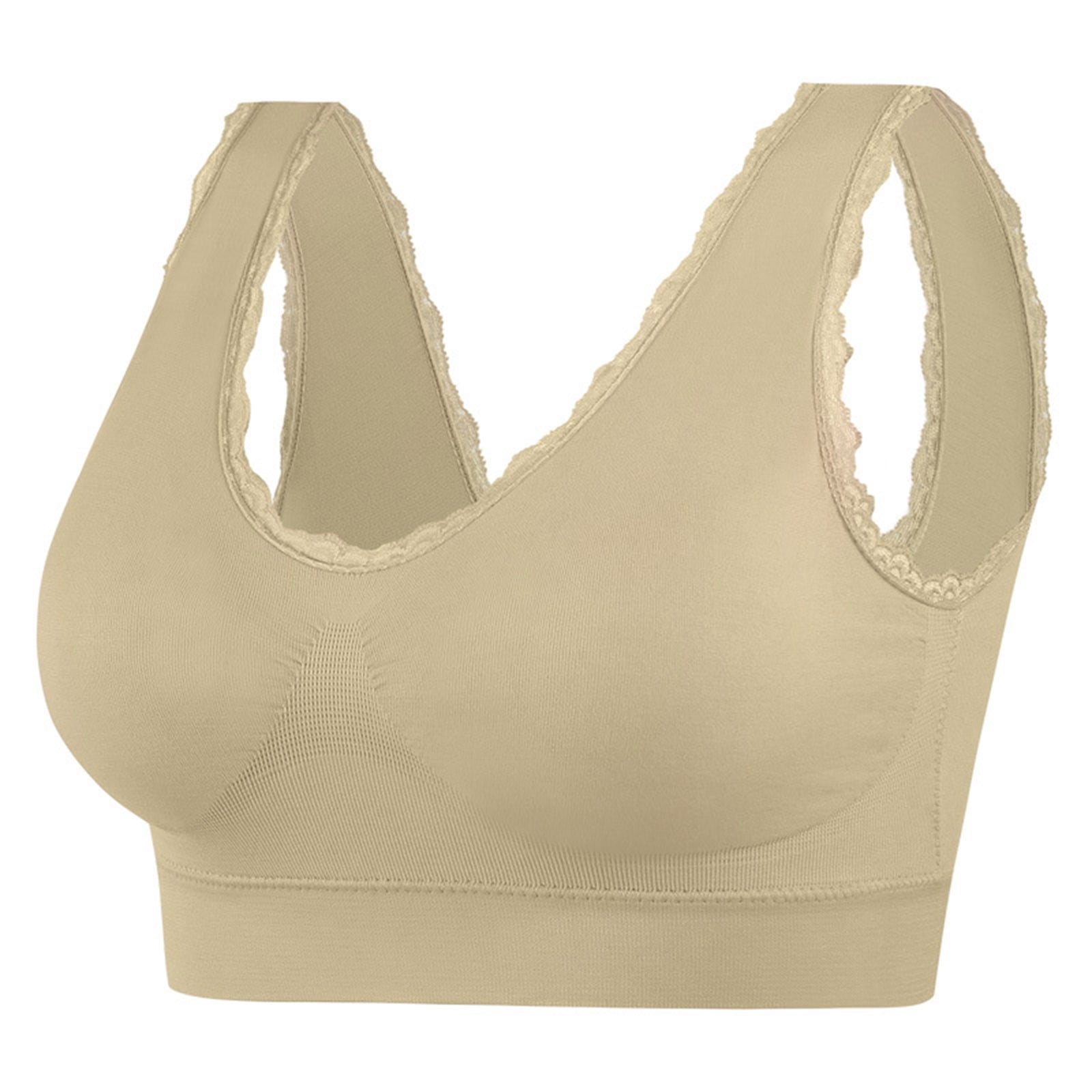 Full Figure Bras for Women Plus Size No Underwire Bra Feature V-Neck ...