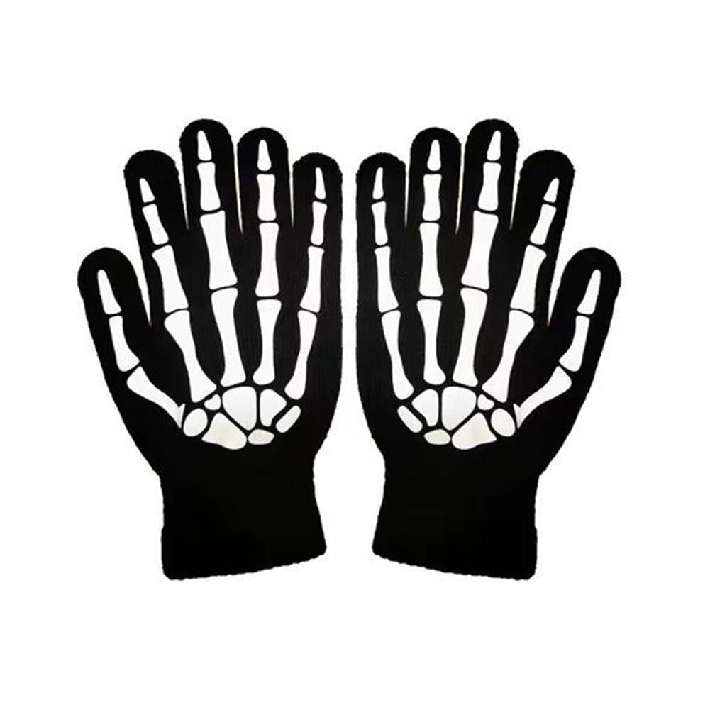 Full Finger Biker Skeleton Bone Gloves Racing Cycling Motorcycle ...