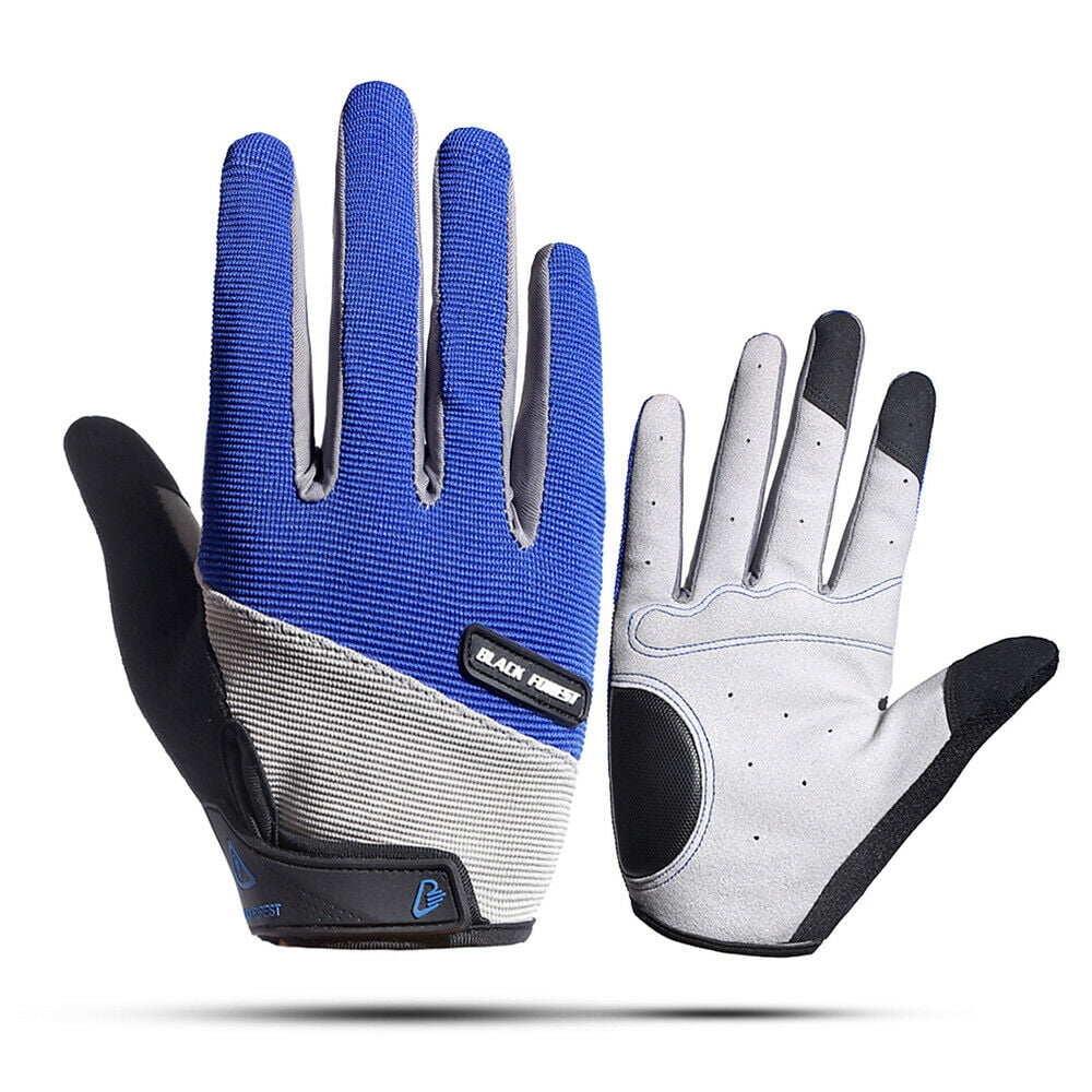 Full Finger Cycling Gloves with Padding, Anti-Slip, Shock Absorbing ...