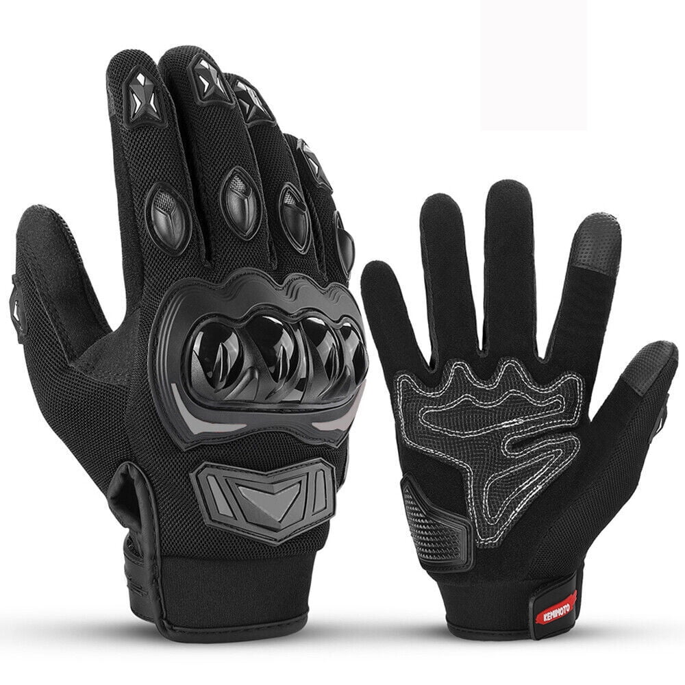 Full Finger Motorcycle Gloves for Men, Touchscreen Riding Gloves with ...