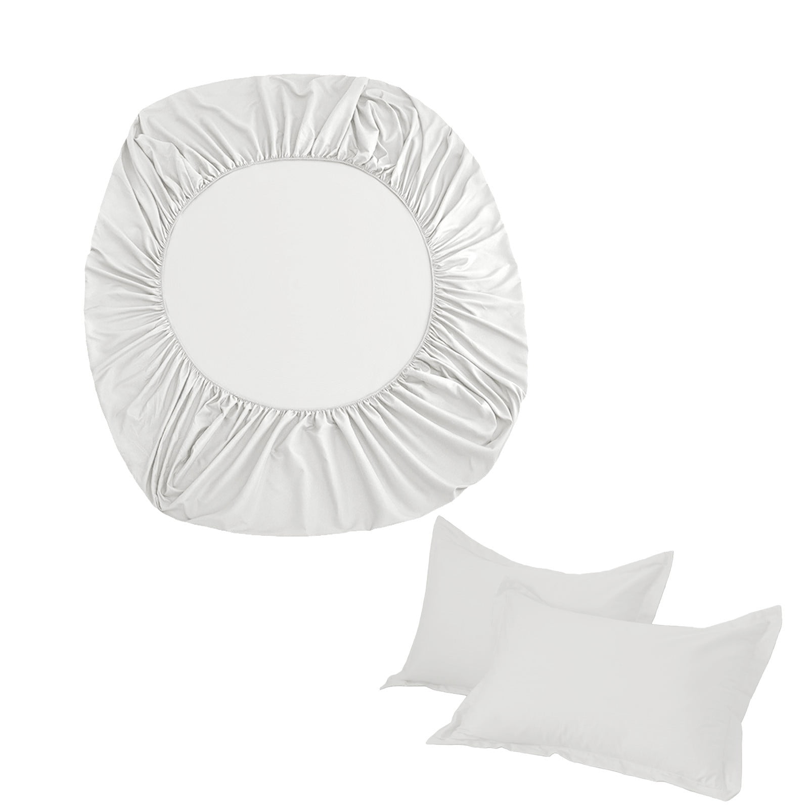 Full Fitted Sheet with 2 Pillowcase Soft Microfiber Sheet Set,Deep ...