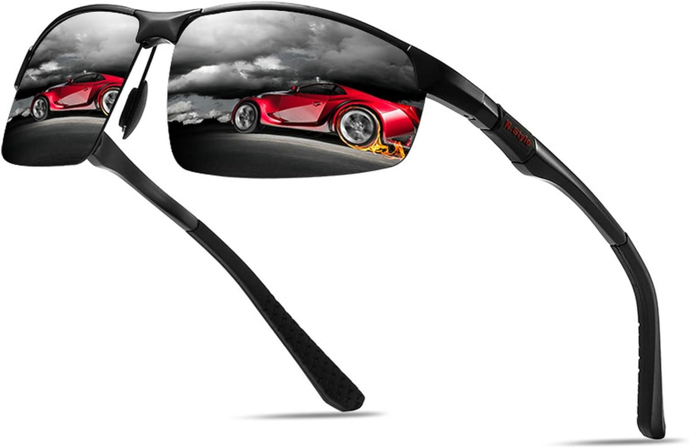 Full Frame Polarized Reader Sunglasses for Men and Women, Wrap Around Sports Sun Reading Glasses ...