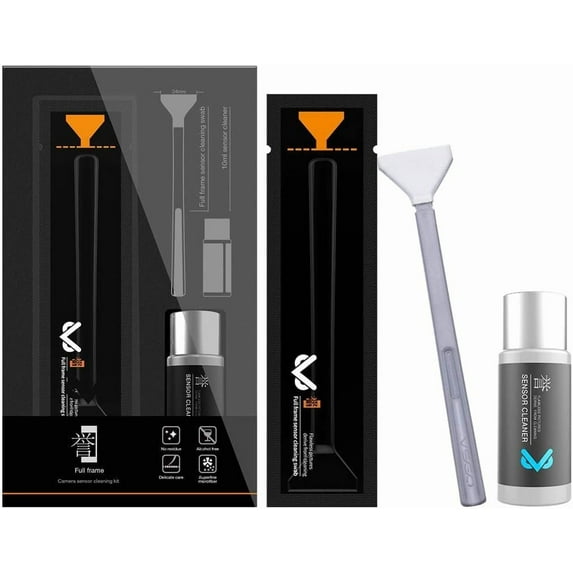 Full Frame Sensor Cleaning Kit, 12pcs Sensor Swabs & 10ml Sensor ...
