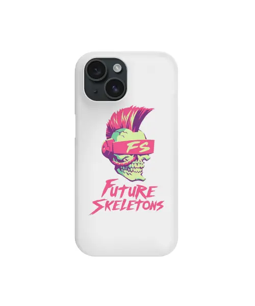 Full Future Skeleton Sci-Fi Cyborg Art Phone Case for iPhone 16 15 14 ...