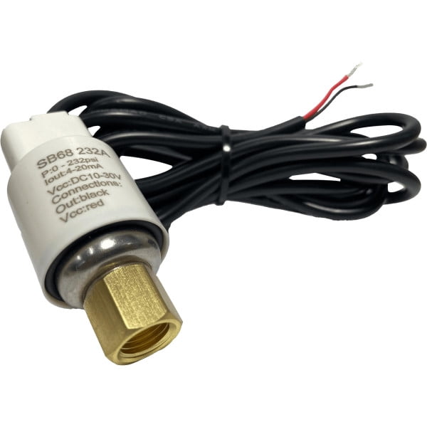 Full Gauge SB68-232A Pressure Transducer, 1/4 in SAE Male, 0-232 psi (0 ...