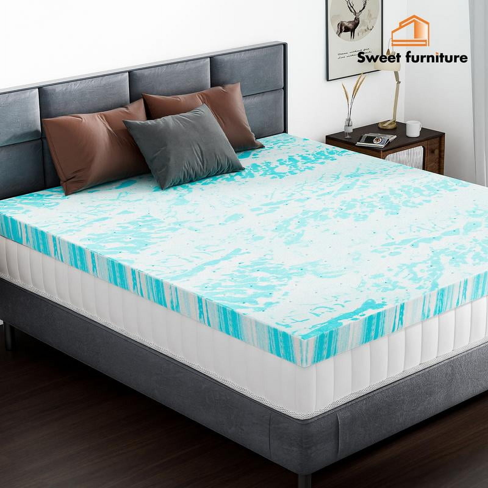 Full Gel Memory Foam Mattress Topper for Labor Day - Walmart.com
