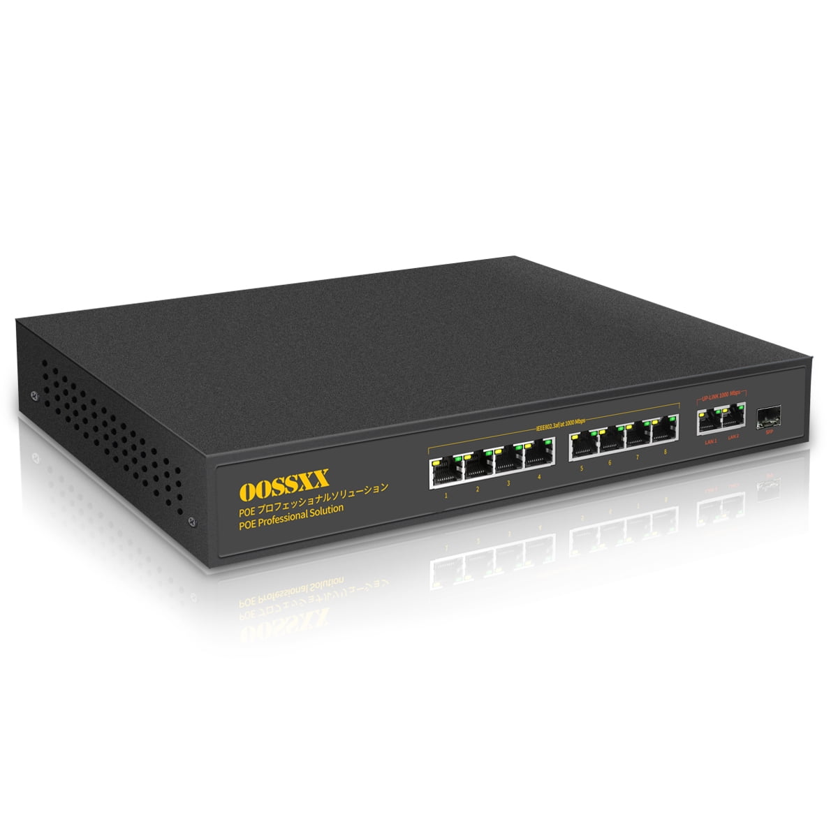 {Full Gigabit} 8 Port Gigabit PoE Switch, with 2 Uplink 1 SFP Port ...