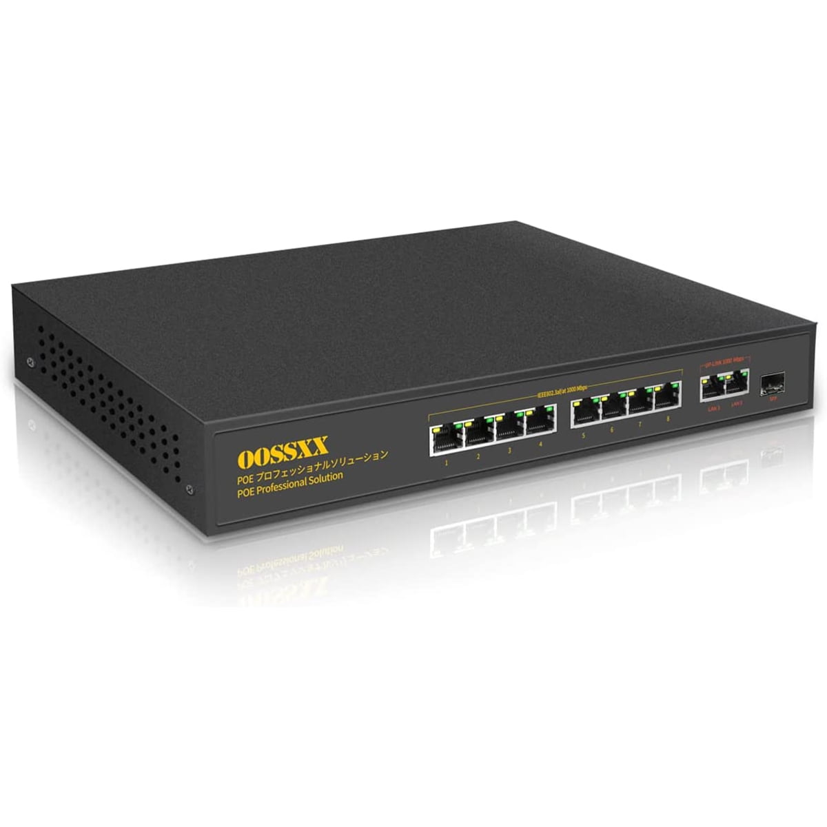 [8 Port Full Gigabit PoE Switch], 2 Uplink 1 SFP Port, 150W 1000Mbps ...