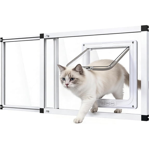 Full Glcat Door For Window 28.5"-32" Adjustable Width 1-mintall | 4 ...