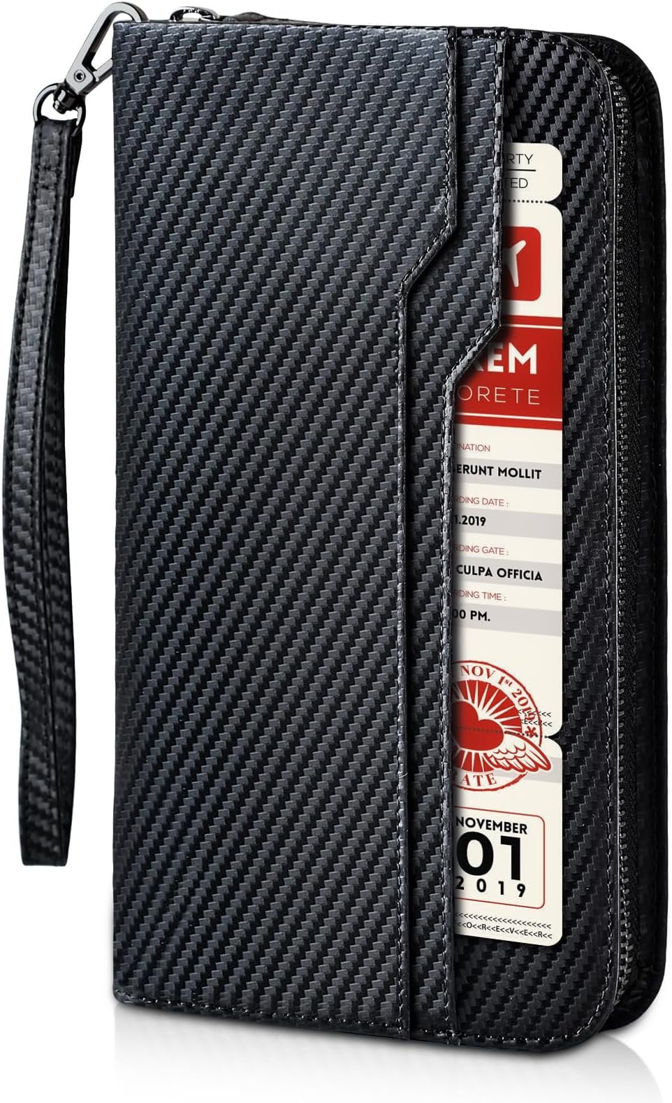 Full Grain Leather Family Travel Passport Wallet and Documents ...