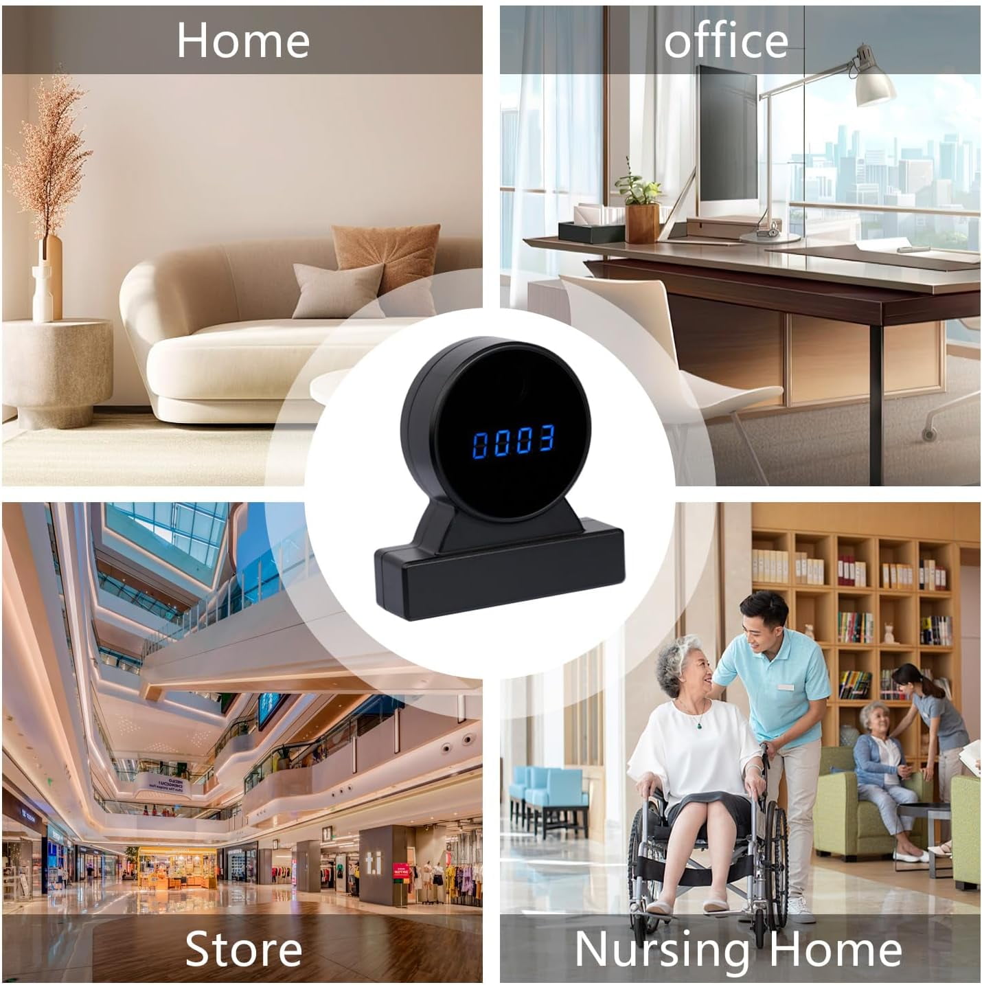 WiFi Mini Camera Clock - Full HD 1080P, Night Vision, Motion Detection ...