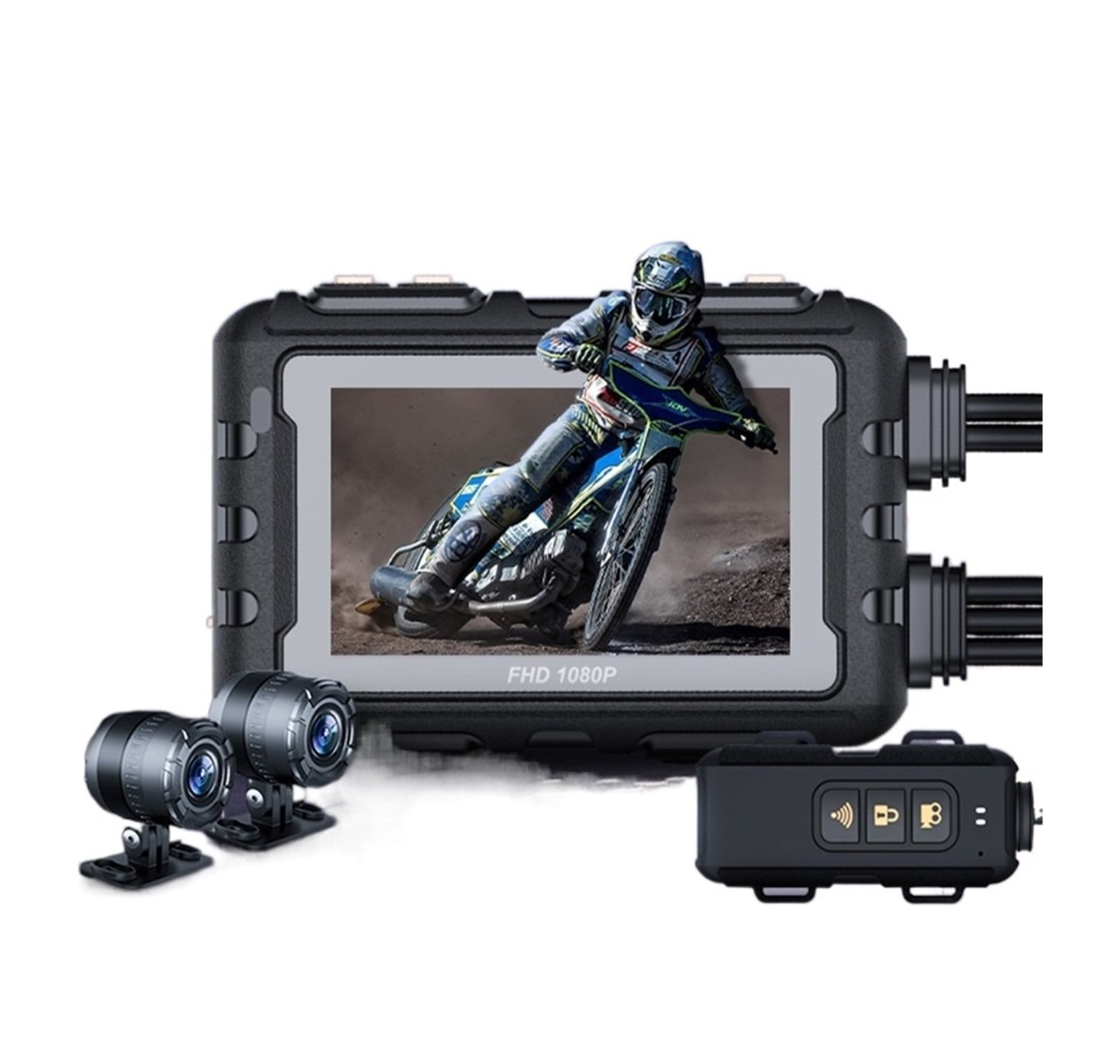 Full HD 1080P Motorcycle DVR Dash Cam Front Rear View Waterproof ...