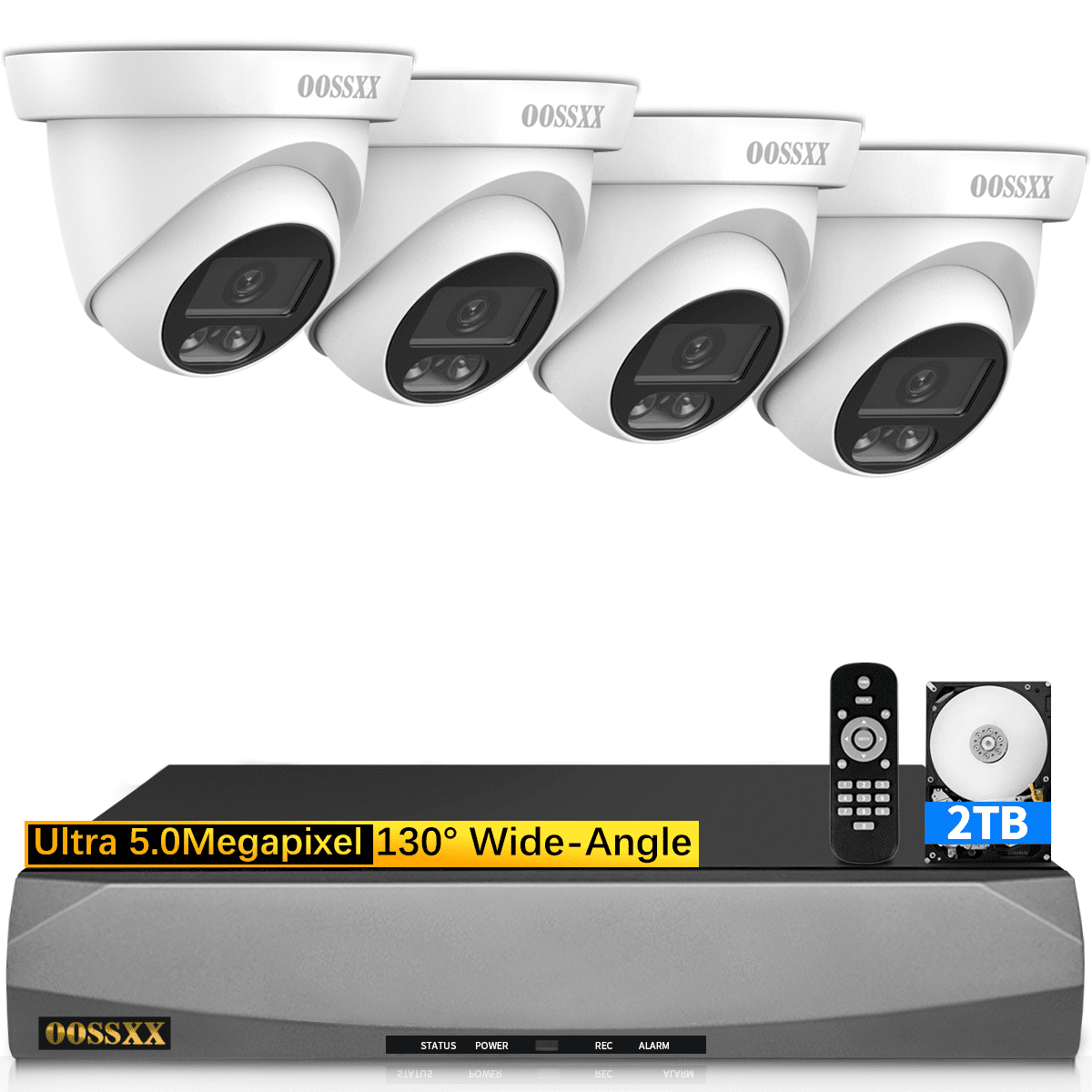 {Full HD 5MP Definition} Wired Security Camera System Outdoor Home ...