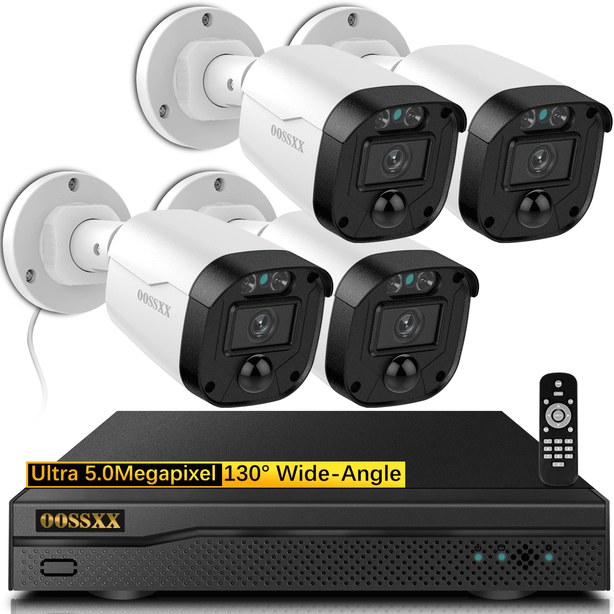 5MP Full HD Wired Security Camera System, Night Vision, Outdoor, No ...