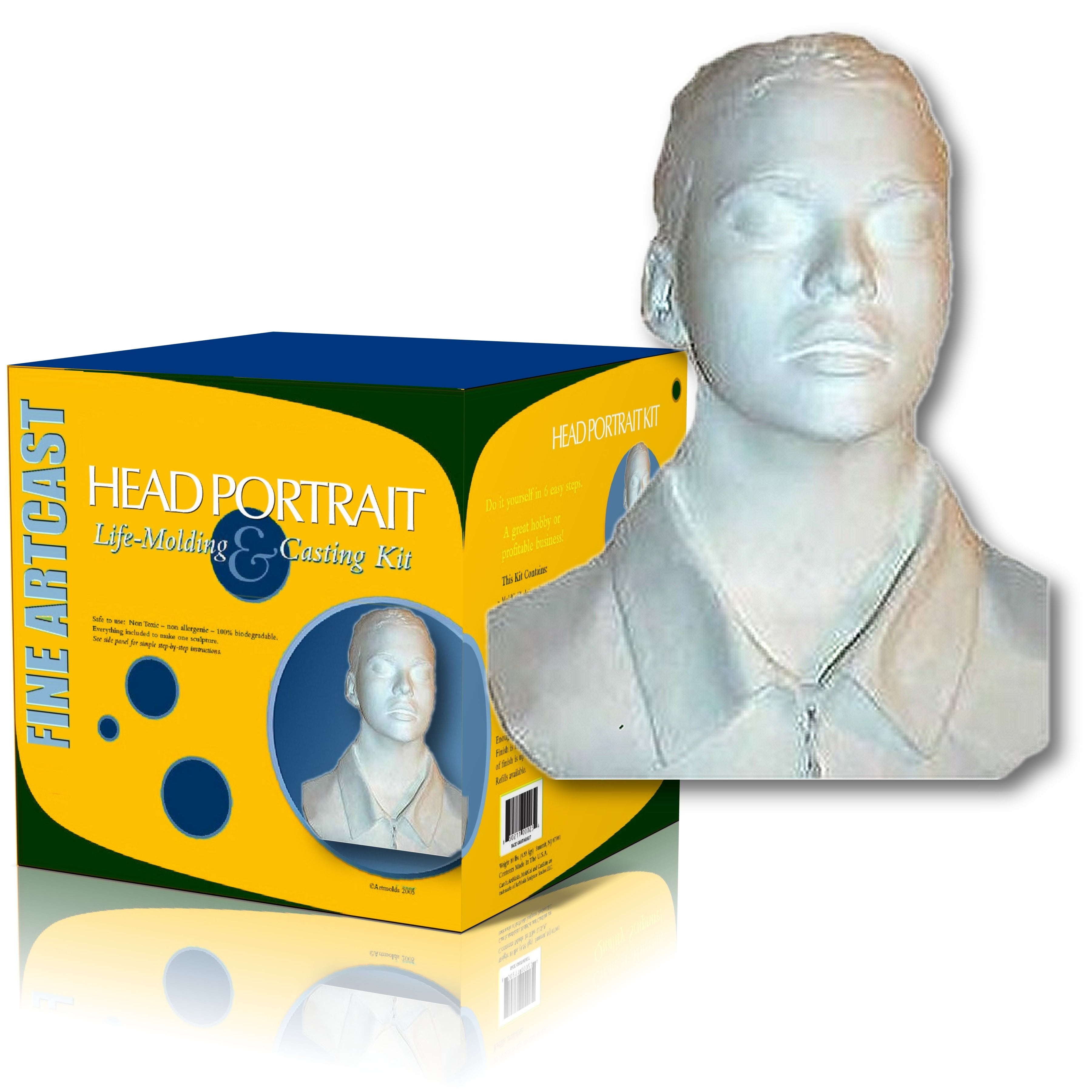 Full Head Casting Kit - by ArtMolds Brand - Makes a Plaster Head ...