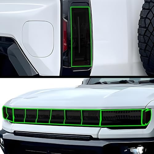 Full Headlight Taillight Tint Kit Compatible with GMC Hummer EV SUV ...