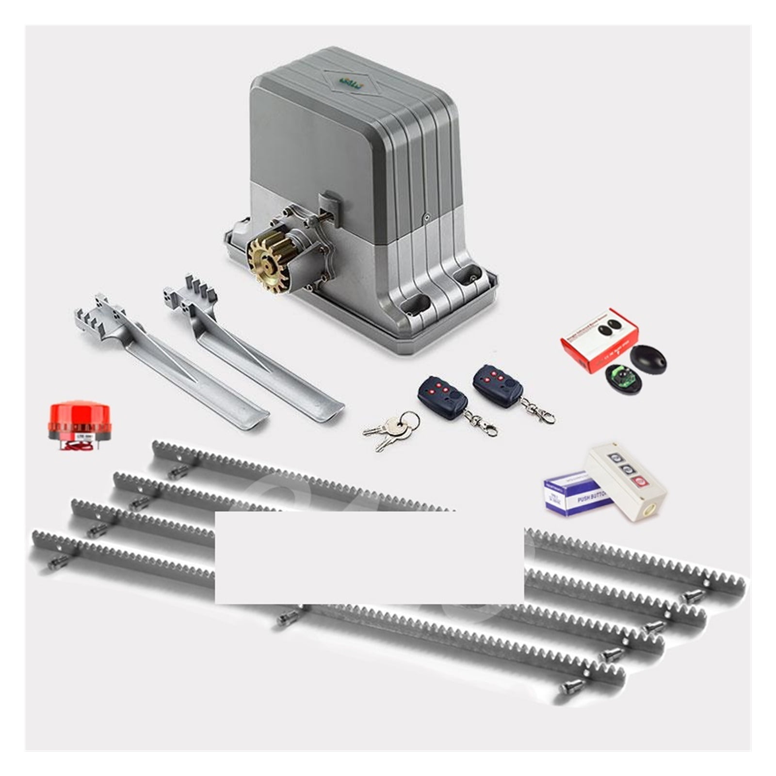 Full Kit 1800KG Rolling Sliding Gate Opener Floating Door Closer With 7 ...