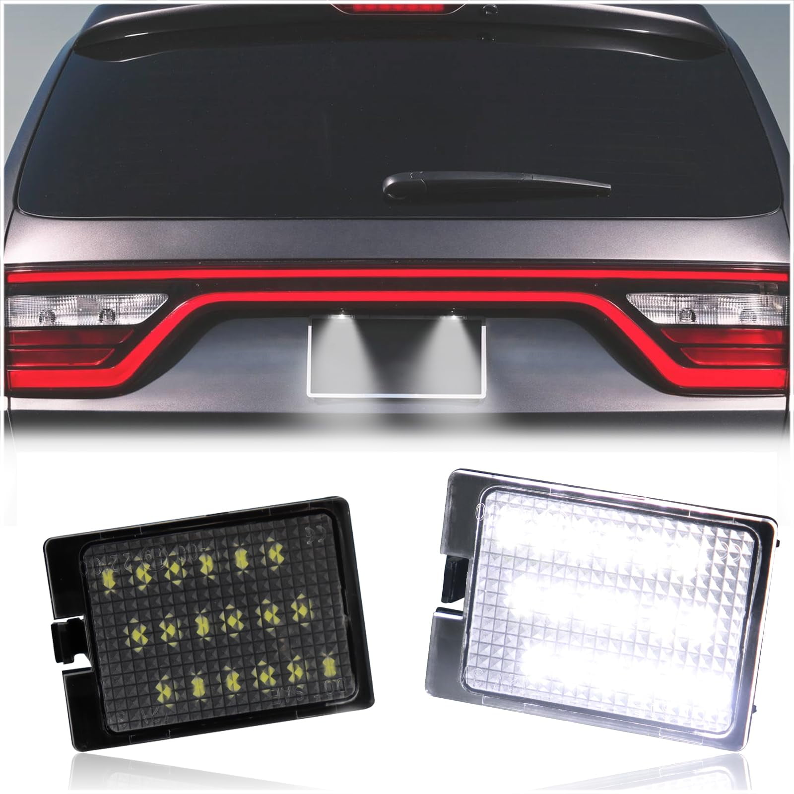 Full LED License Plate Light Tag Lamp Assembly for 2005-2014 Dodge ...