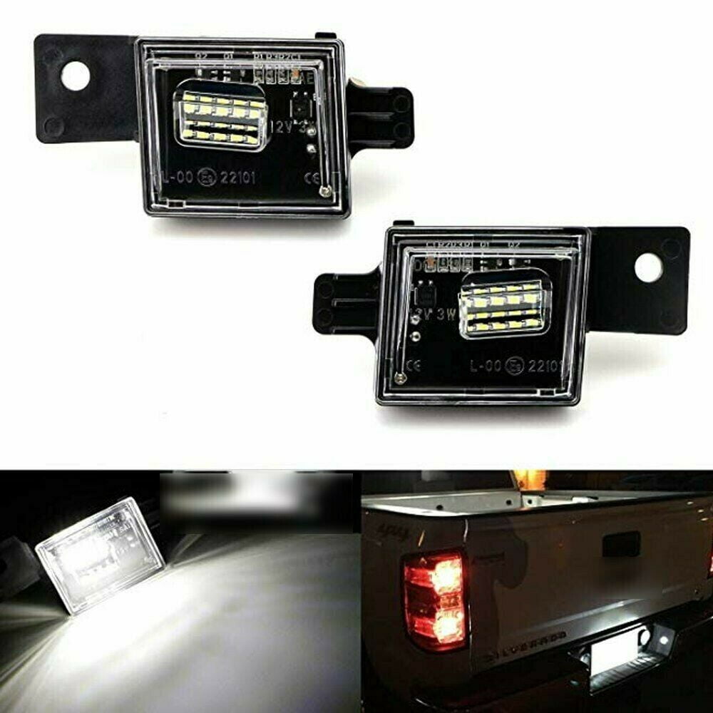 Full LED License Plate Lights Replacement for 2014-2022 Chevy Silverado ...