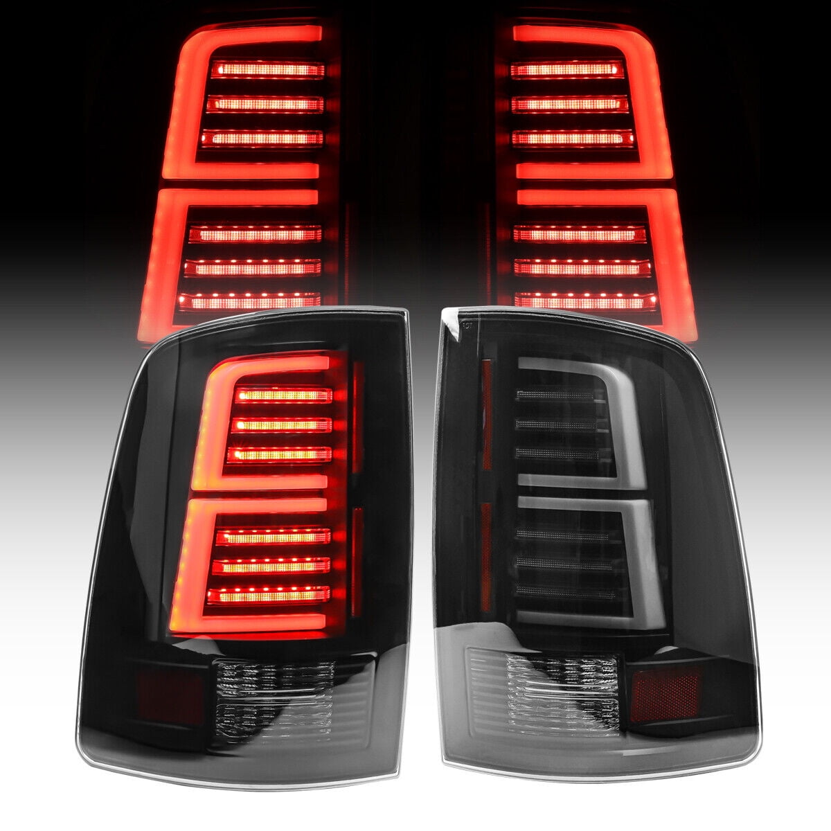 Full LED Tail Lights for 2009-2018 Dodge Ram 1500 2500 3500 Taillights ...