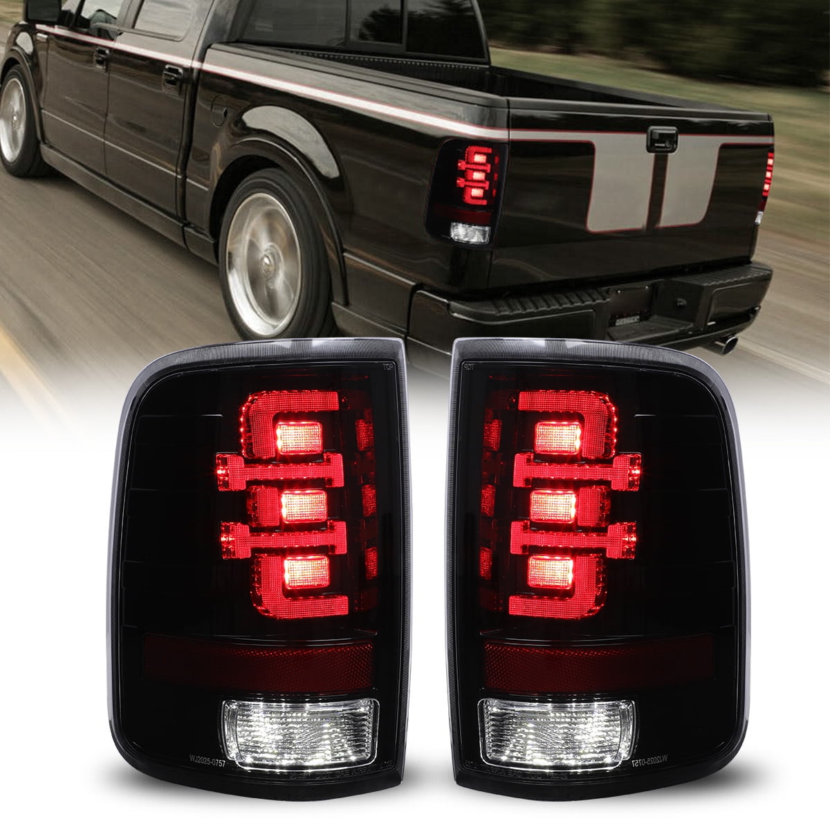 Full LED Tail Lights Set For 2004-2008 Ford F-150 Styleside Model ...