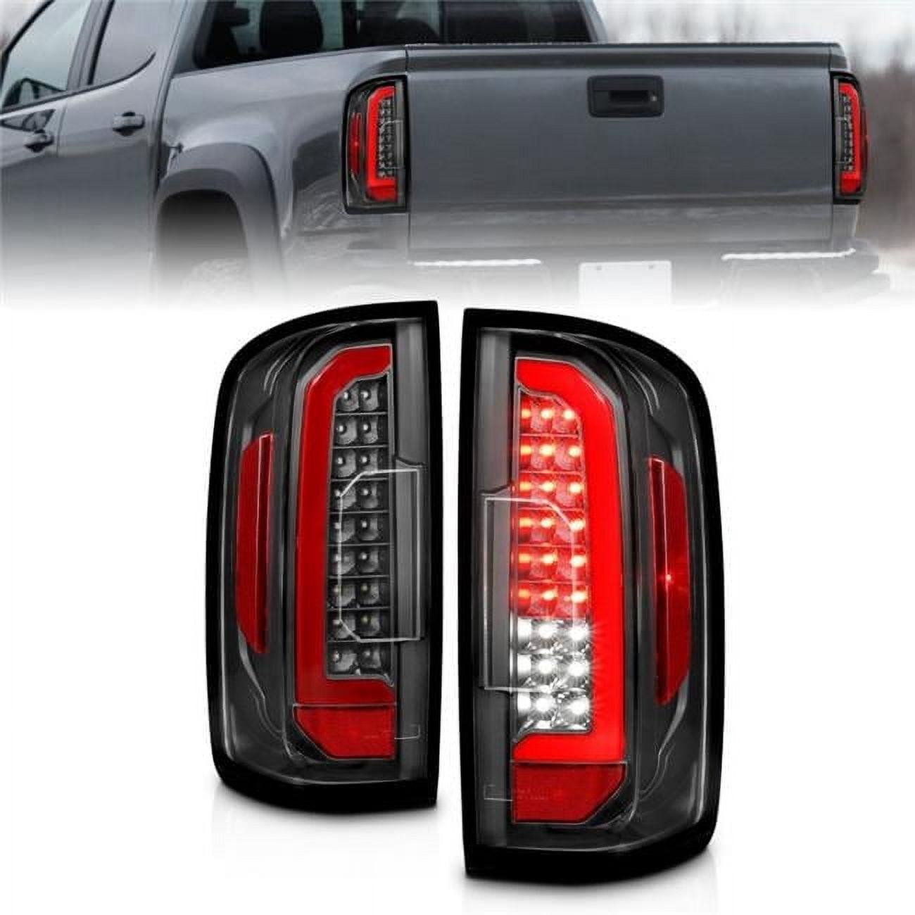 Full LED Tail Lights with Red Lightbar for 2015-2021 Chevrolet Colorado ...